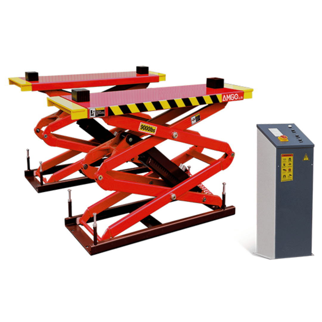 Amgo XL-9F 9,000 lb Flush Mount Scissor Lift – Gearforce USA